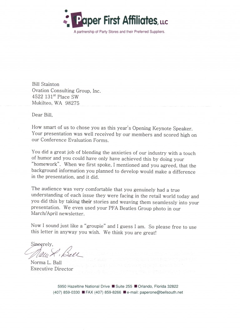 Paper First Testimonial Letter Connect The Dots Paper First Testimonial Letter Connect The Dots