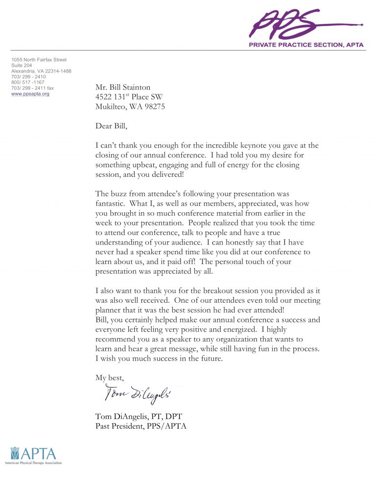 PPS testimonial letter - Connect the Dots